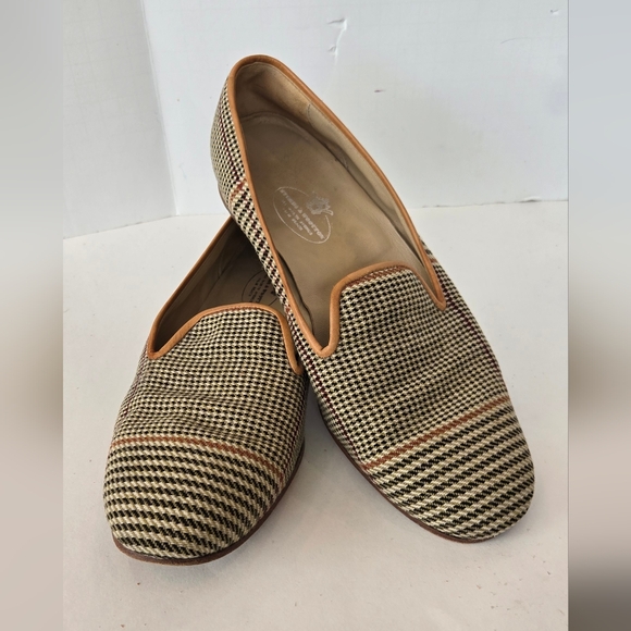 Stubbs & Wootton | Shoes | Stubbs Wootton Houndstooth Wool Flats With ...